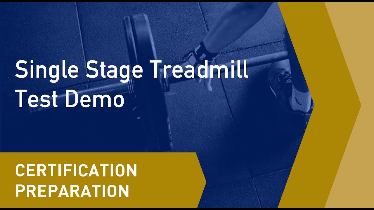 Single Stage Treadmill Test Demo - YouTube