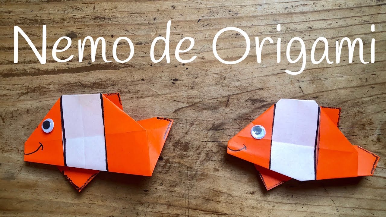 NEMO de papel | Pez payaso de ORIGAMI fácil para niños - YouTube