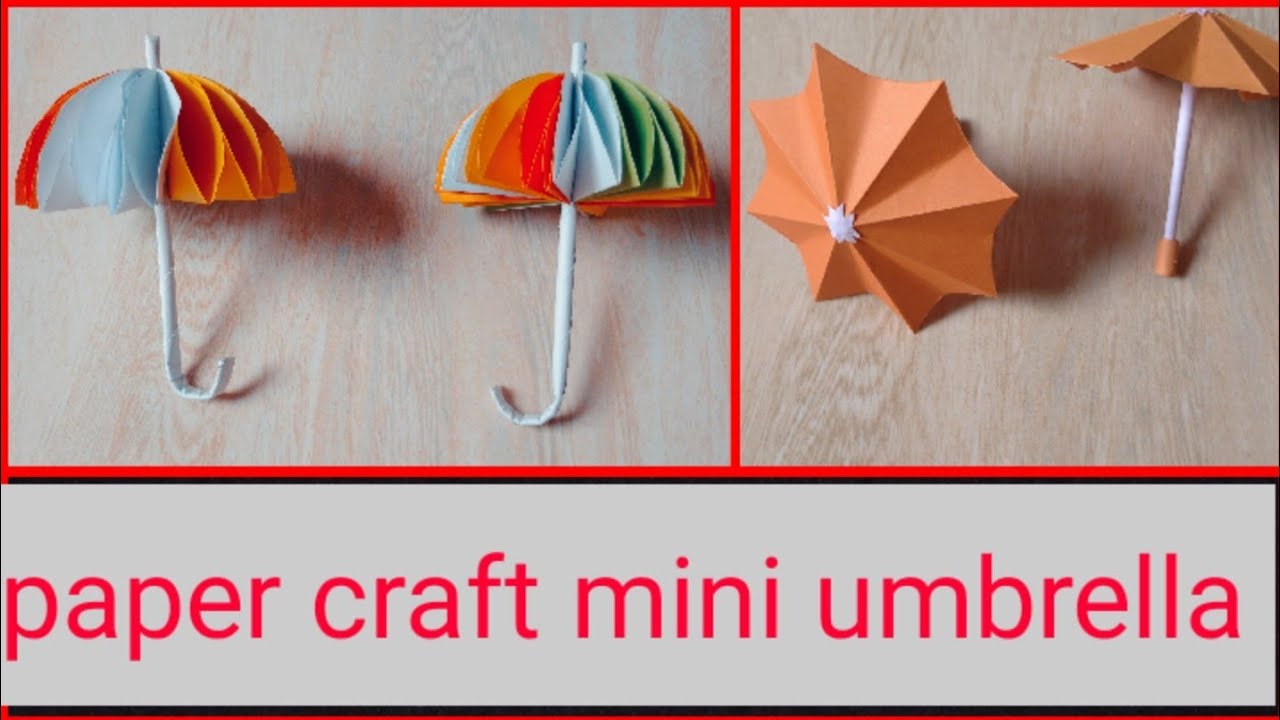 How To Make Beautiful Umbrella With Color Paper | DIY Paper umbralla ...