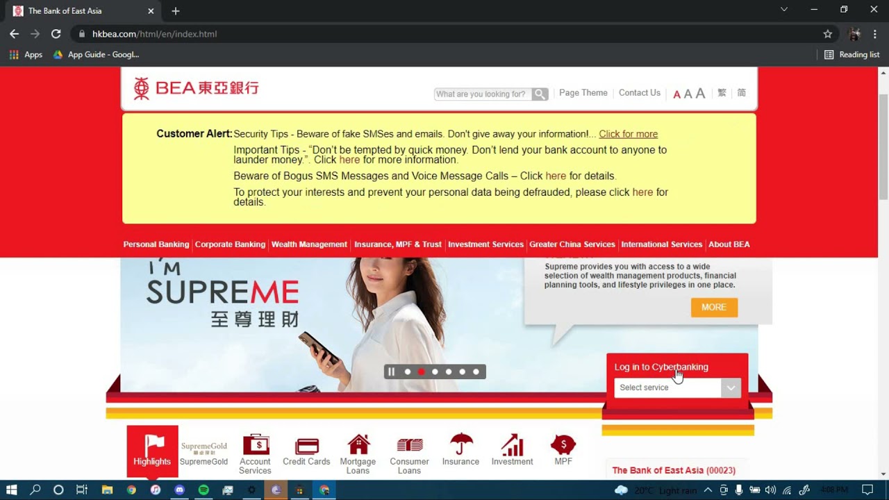 Login Bank of East Asia | Sign In BEA Online Banking | hkbea.com sign ...