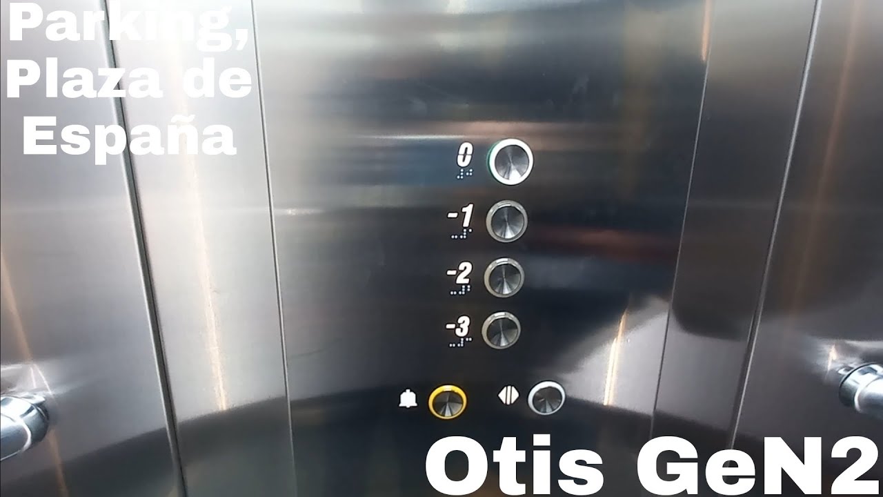 Ascensores Otis GeN2 Life MRL del 2021 en un parking, Madrid, España - YouTube