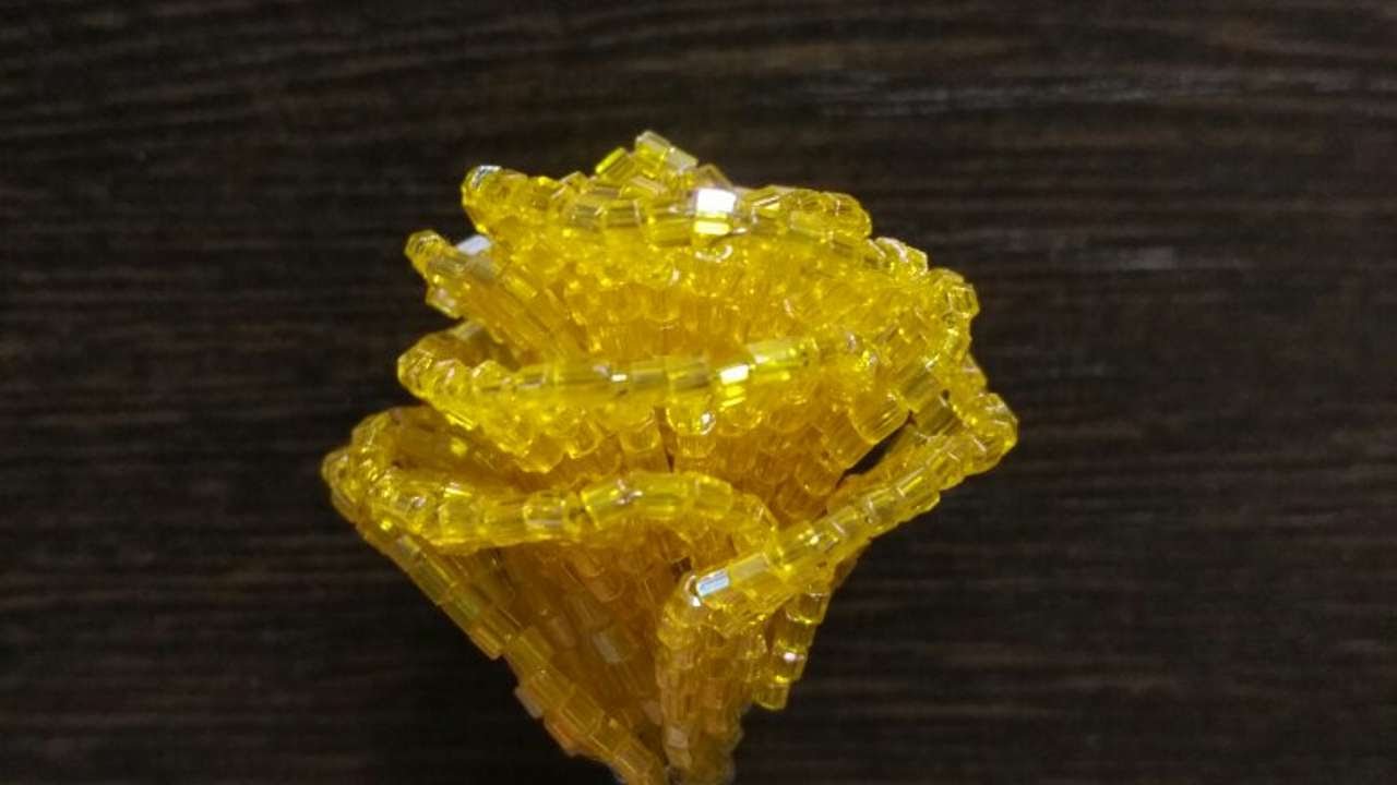 How To Make A Magic Golden Beaded Rose - DIY Crafts Tutorial ...