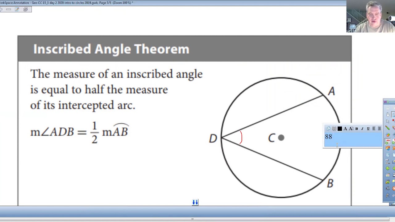 Geometry Module 15 Lesson 1 Day 2 intro to circles - YouTube