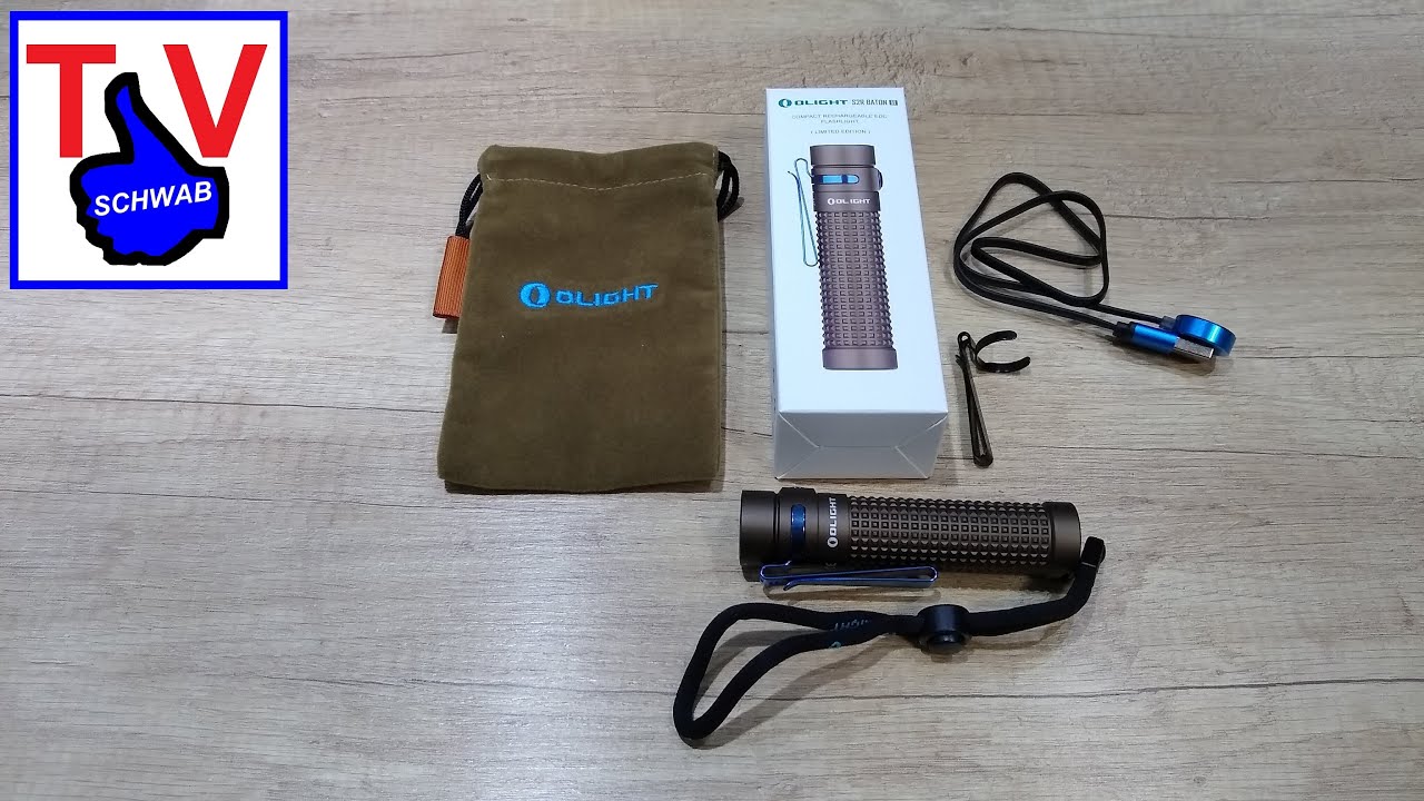 Olight SR2 Baton II flashlight Taschenlampe unboxing demo LED 1150 ...