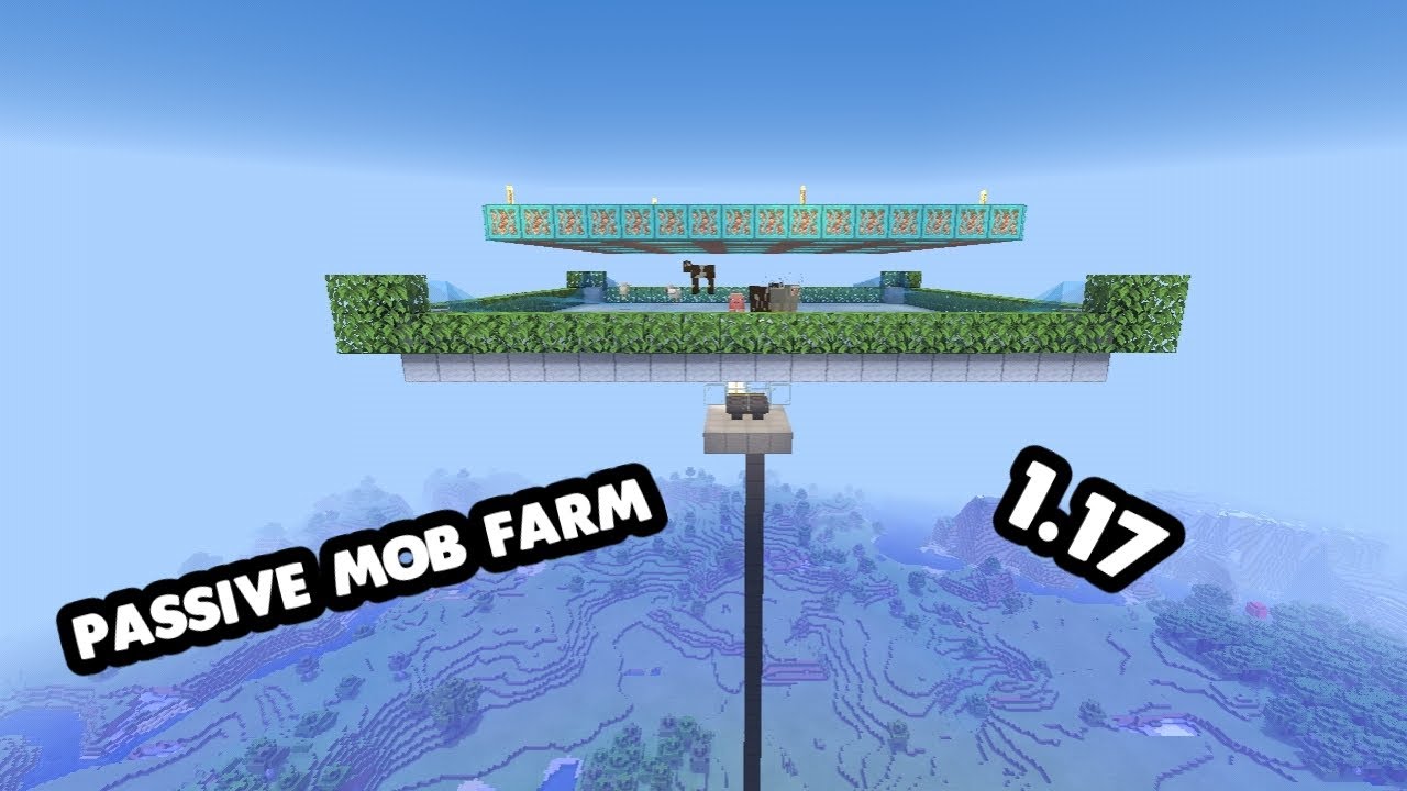 Easy PASSIVE MOB farm bedrock edition 1.17 - YouTube