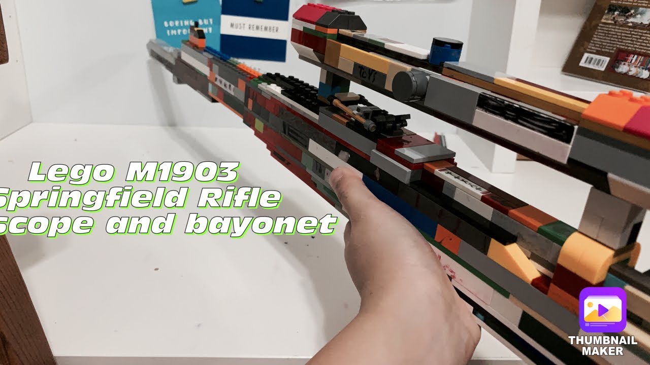 Lego m1903 Springfield rifle /w scope and bayonet - YouTube