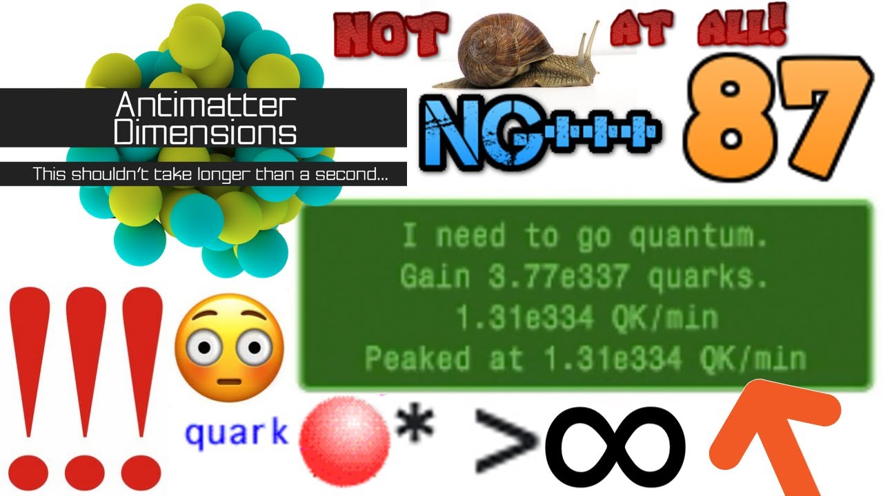 Antimatter Dimensions NG+++ Episode 87: INFINITE QUARKS!!! - YouTube