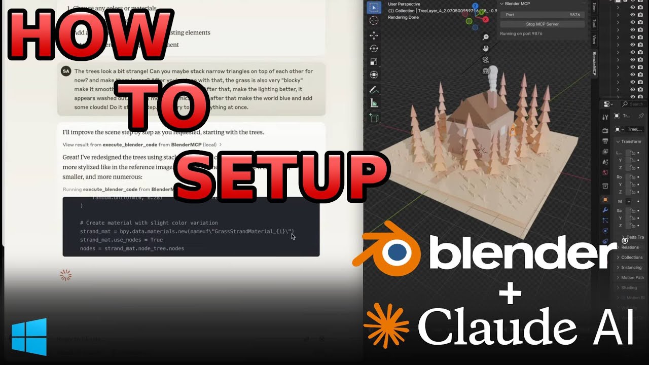 How to Use Claude AI with Blender | AI-Powered 3D Modeling Tutorial ...