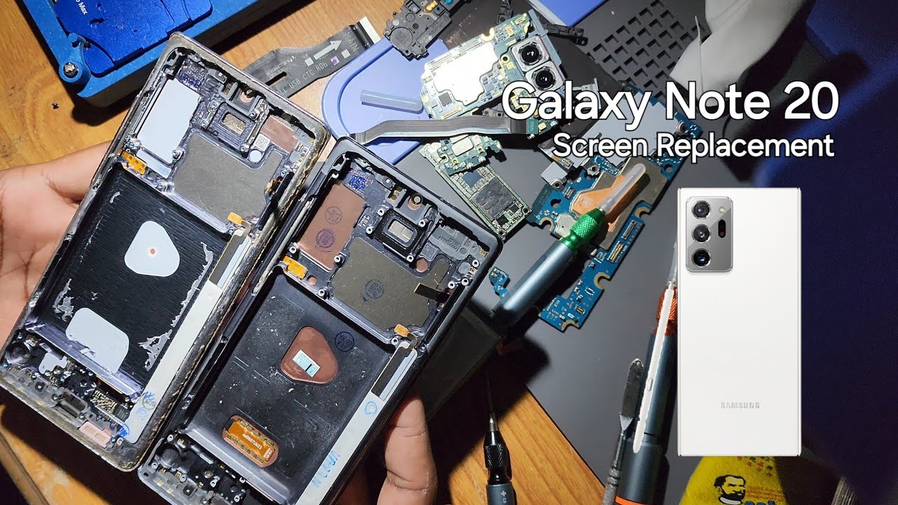 Samsung Galaxy Note 20 Display (screen) replacement - YouTube