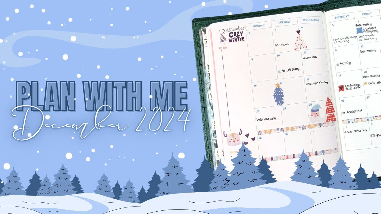 Plan With Me - December Monthly // Plans By Just Scribble - YouTube