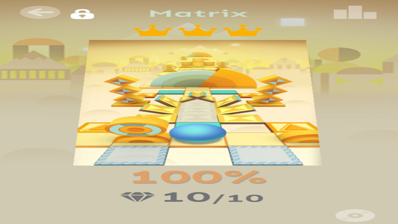 Rolling sky/ matrix/ all gems and crowns - YouTube