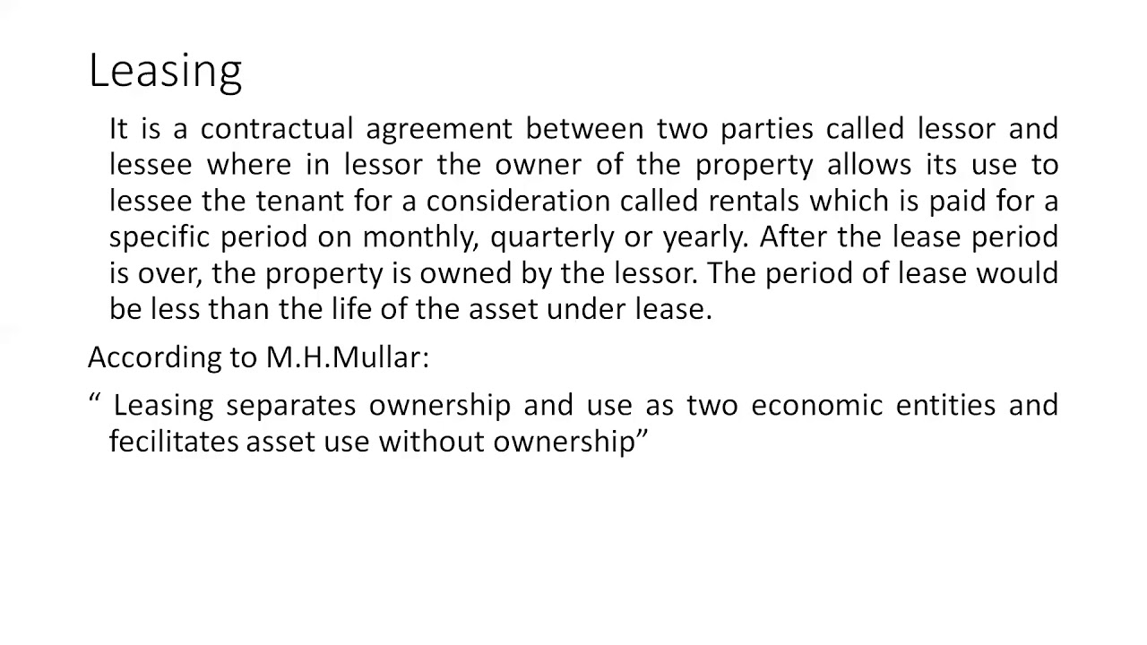 Unit 4 Lecture4 Leasing Meaning YouTube unit-4-lecture4-leasing-meaning-youtube