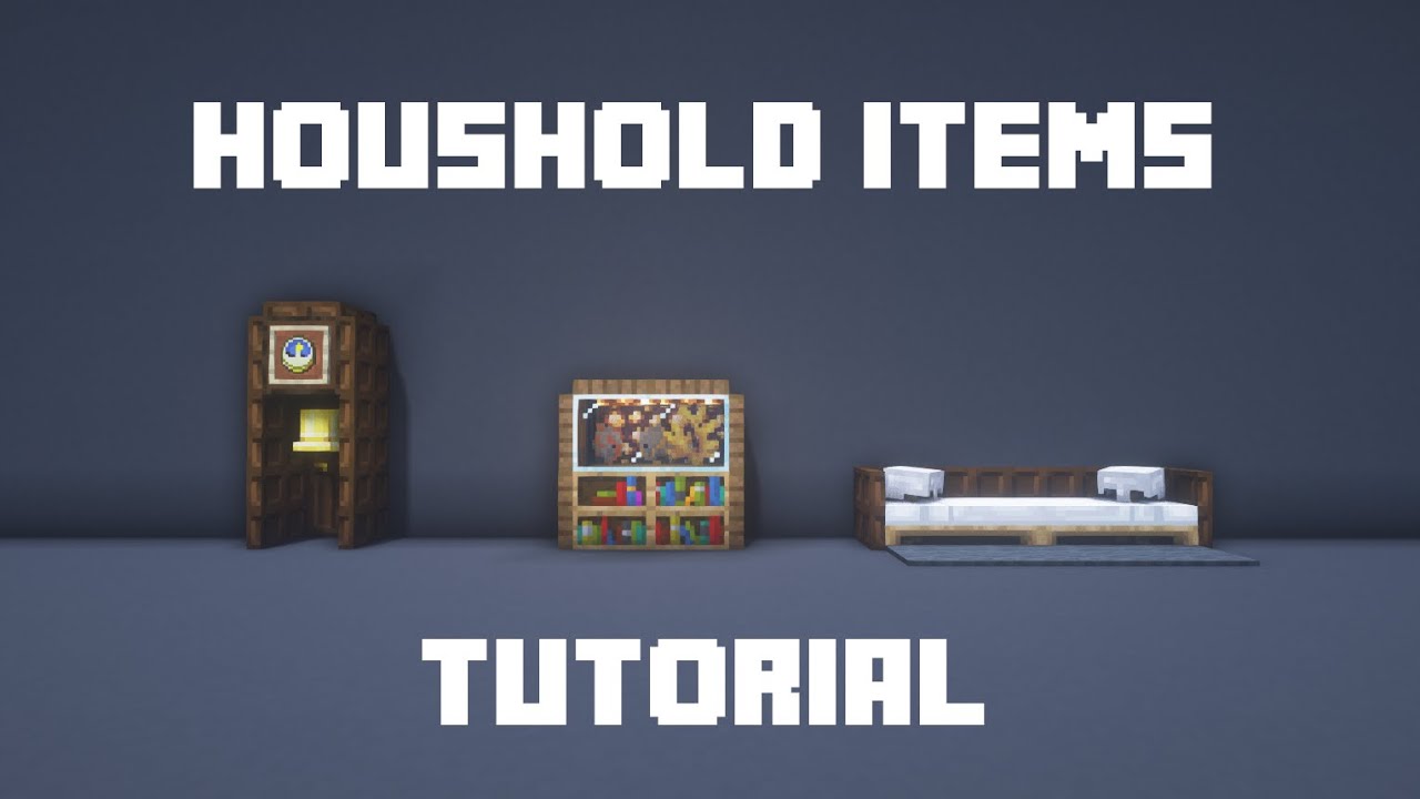 3 Household Items | Minecraft Tutorial - YouTube