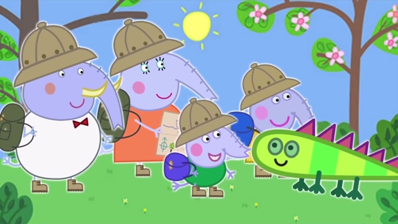 Peppa pig elephant finger family dancing kid tv - YouTube