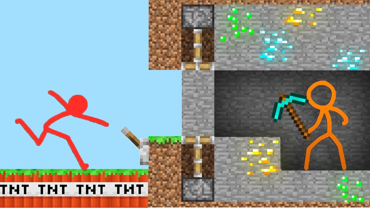 Animation vs Minecraft Shorts ~ DO NOT PRESS THIS LEVER / Stickman vs ...