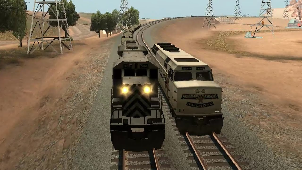 GTA San Andreas - Two Trains Mod - YouTube