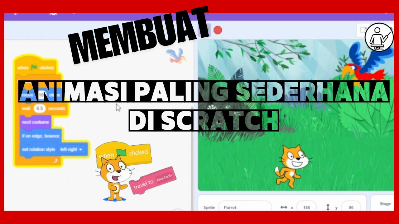 MEMBUAT ANIMASI PALING SEDERHANA DI SCRATCH #scratch #programming - YouTube