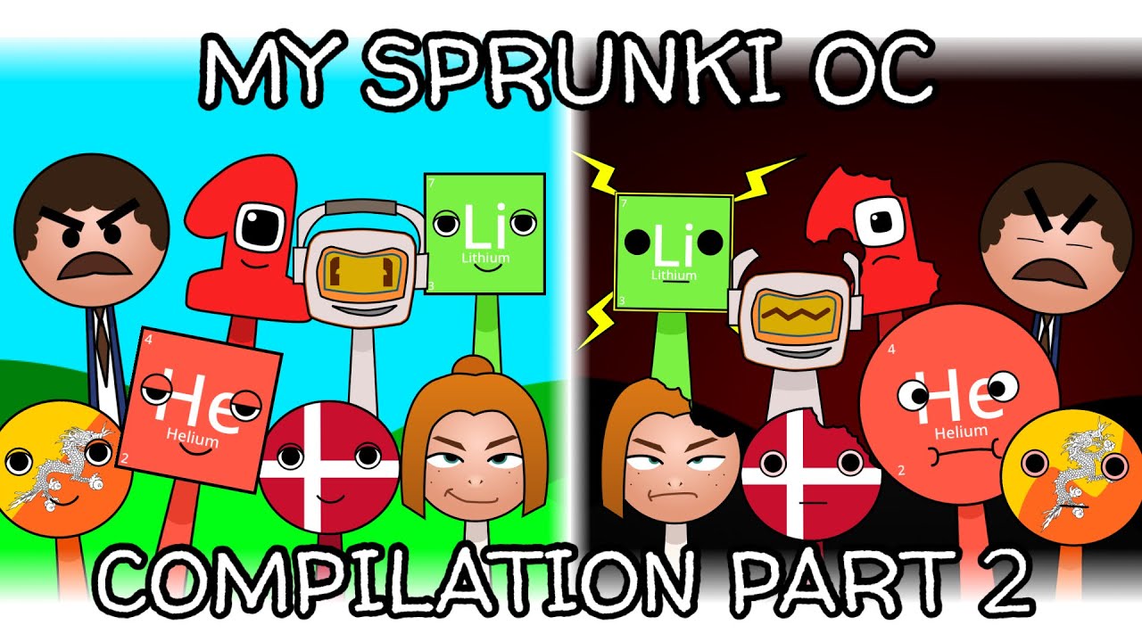 My Sprunki OC Compilation Part 2 (Gossip Heather, Crazy Hamburger Guy ...