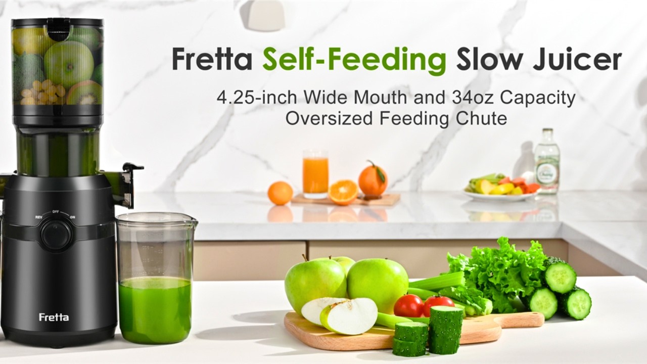 Fretta Slow Masticating Juicer Machines | Best Cold Press Juicer 2024 ...