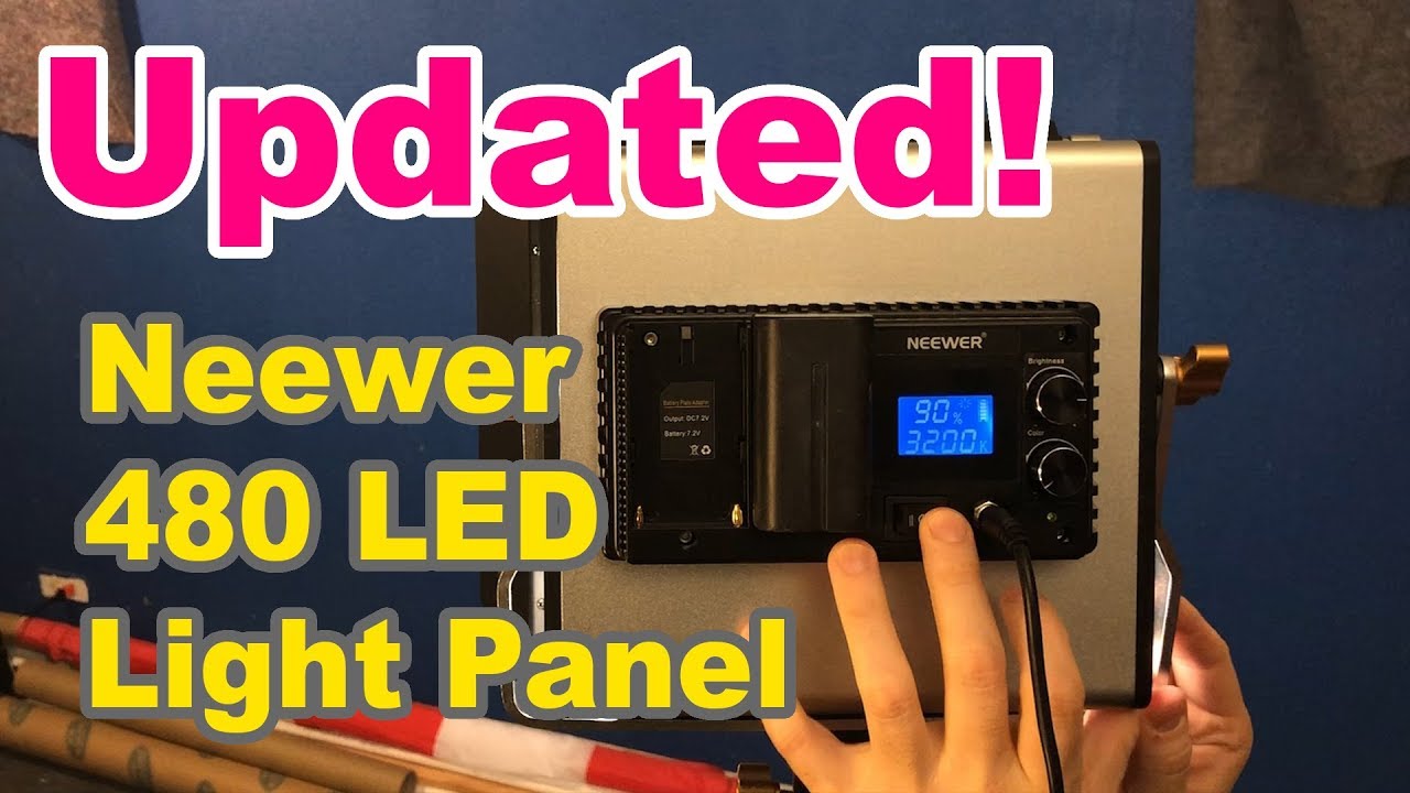 Updated Neewer 480 LED Dimmable Light Panel with New Digital Display ...