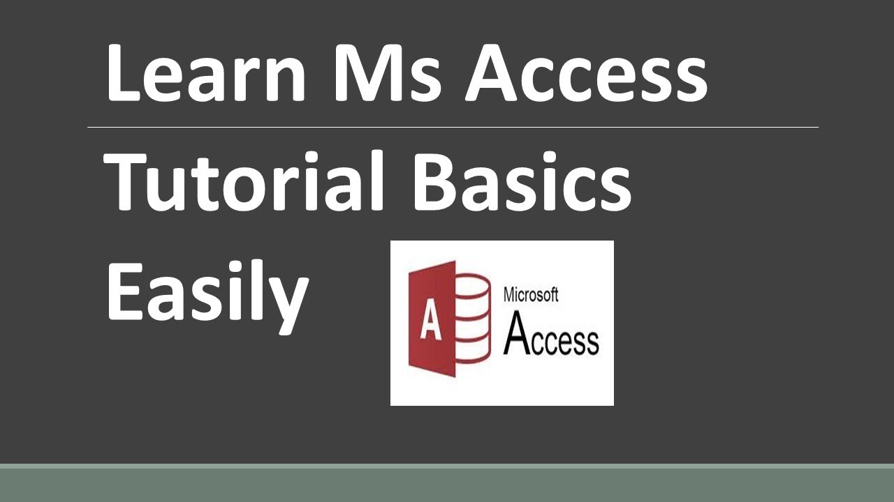 This Video is About Basics in Ms Access and its Features - YouTube