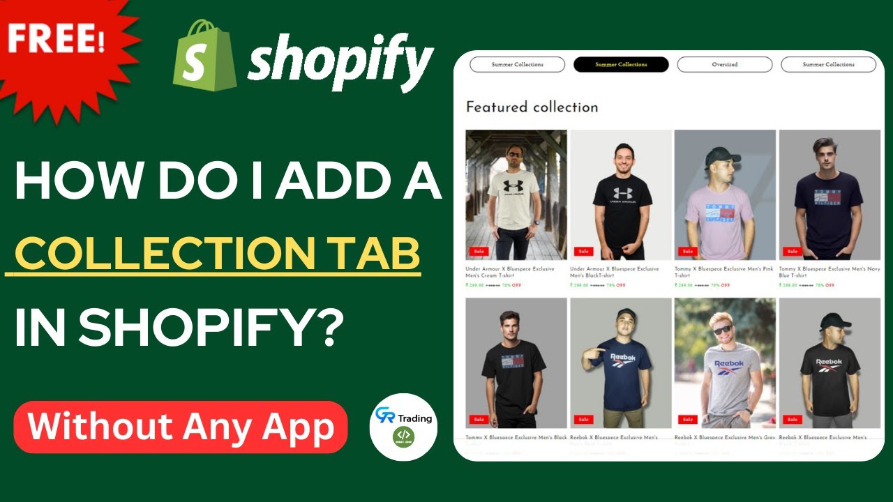 How do I add a collection tab in Shopify? - YouTube