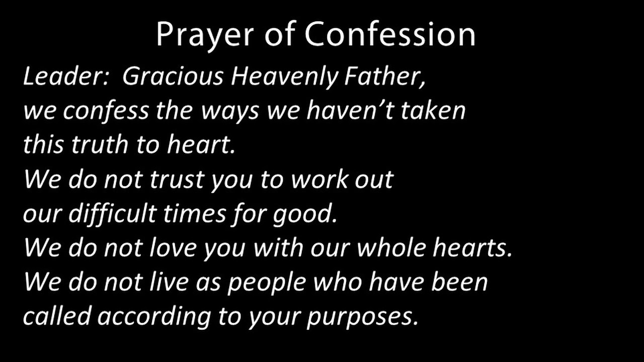 Call and Prayer of Confession and Assurance - YouTube