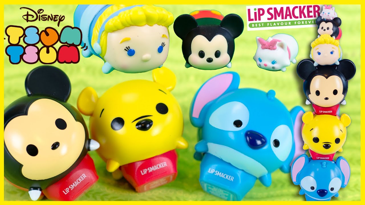 DISNEY TSUM TSUM STACKABLE LIP BALM! Mickey Cinderella Stitch TSUM TSUM ...