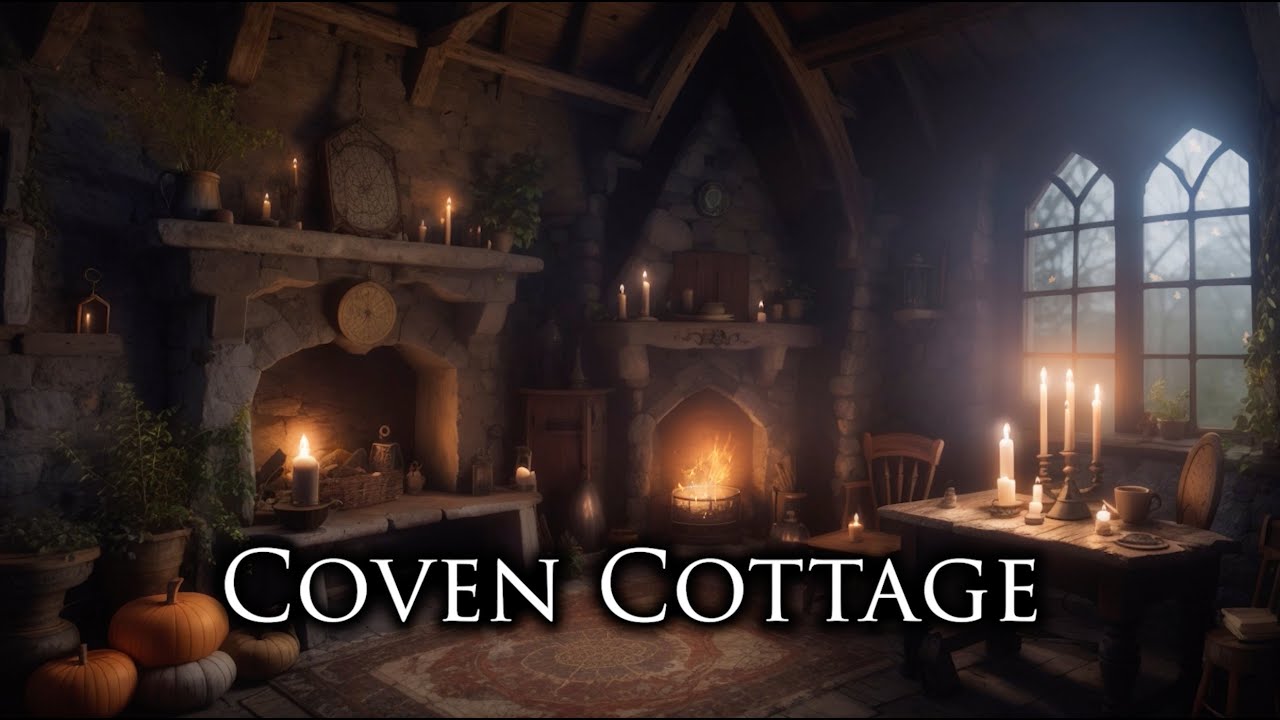 Coven Cottage | Ambient Mysterious Fantasy Autumnal Soundscape - YouTube