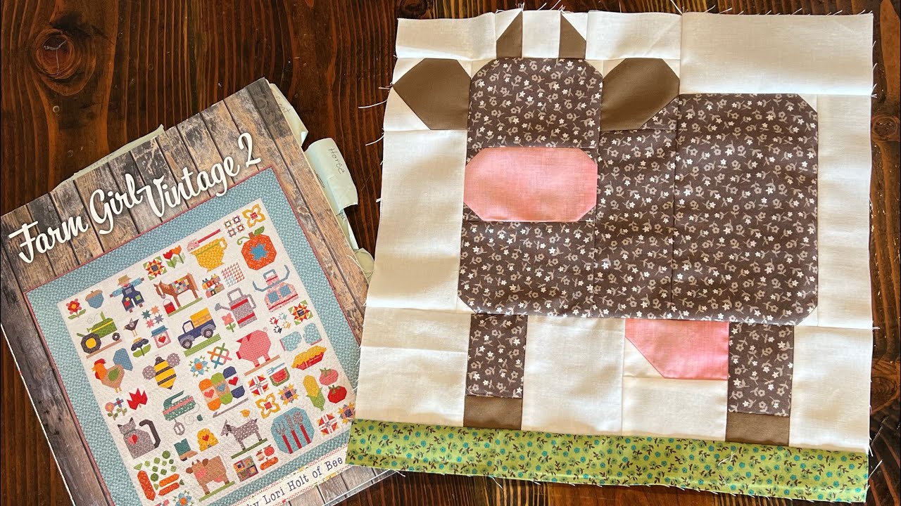 Milk Cow Quilt Block | Lori Holt Quilt Block - YouTube