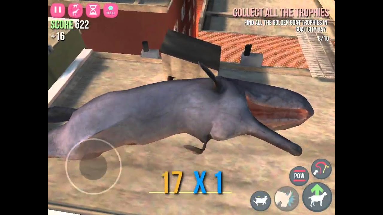 [Goat Simulator] Goat skitz ep4 | flying whale - YouTube