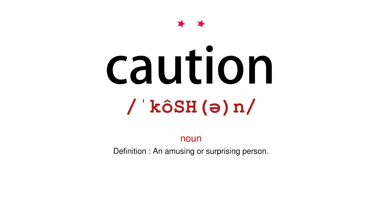How to pronounce caution - Vocab Today - YouTube