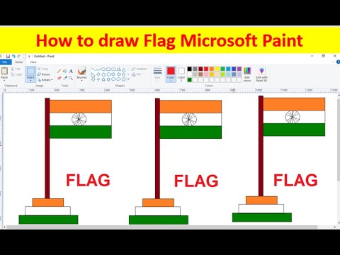Ms paint drawing video || How to draw indian flag in ms paint ...
