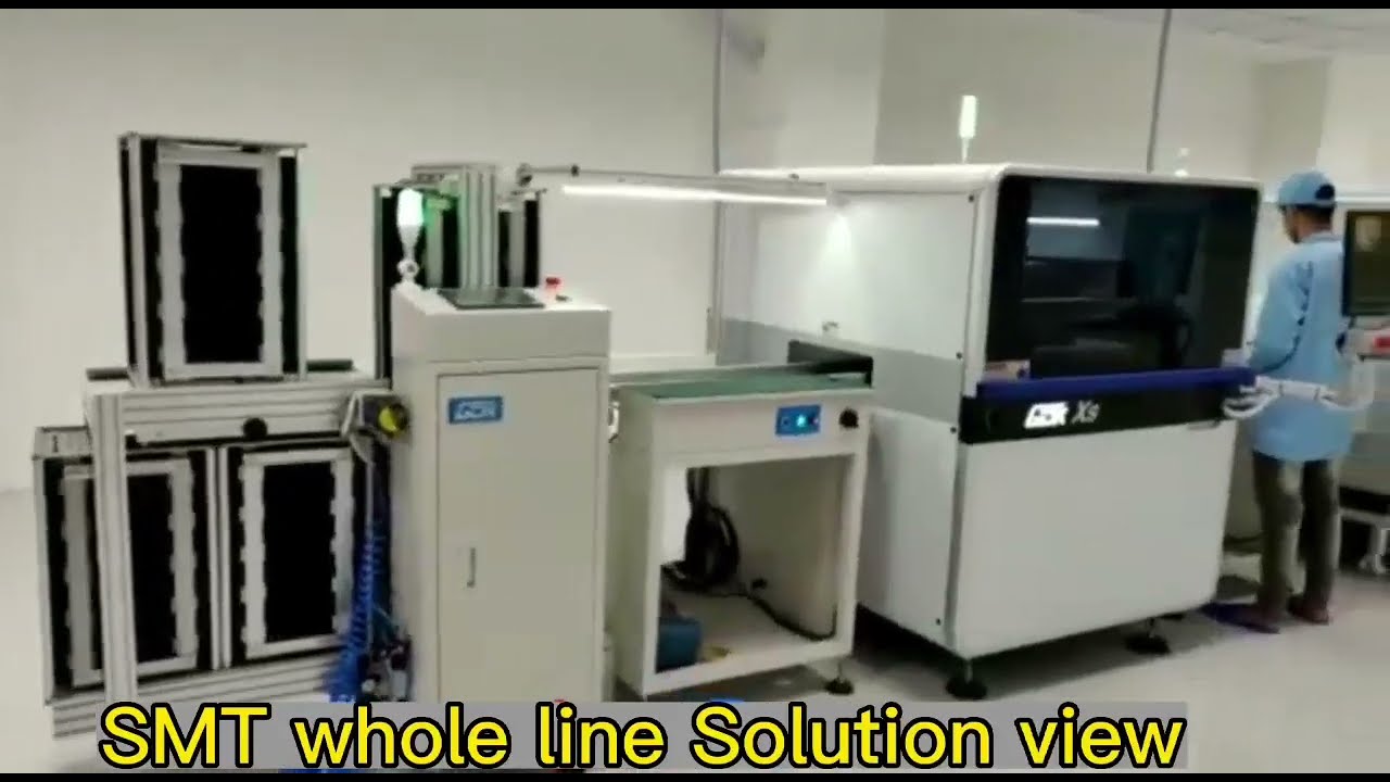 SMT whole line solution view loader, printer, reflow oven, AOI ...