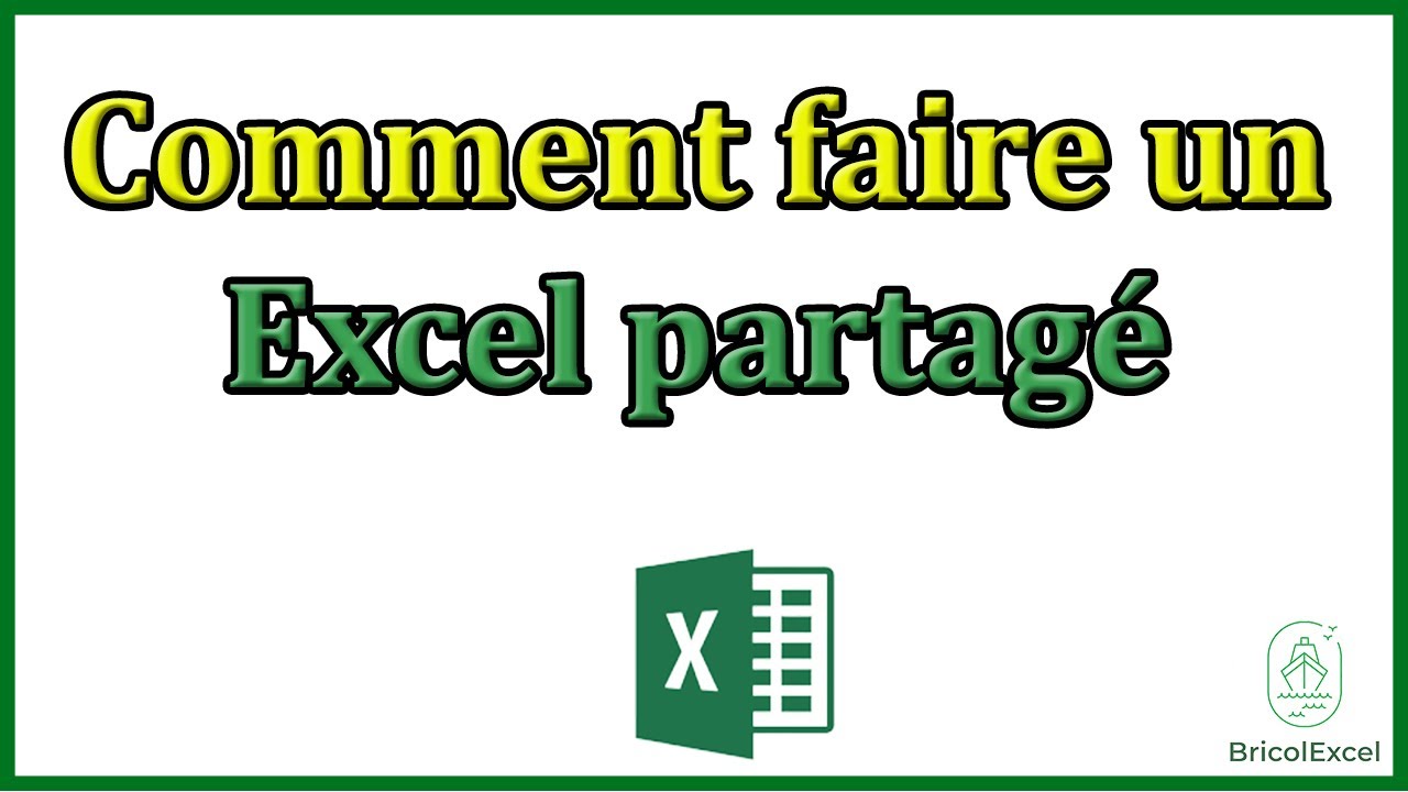 Comment faire un excel partagé en ligne - YouTube
