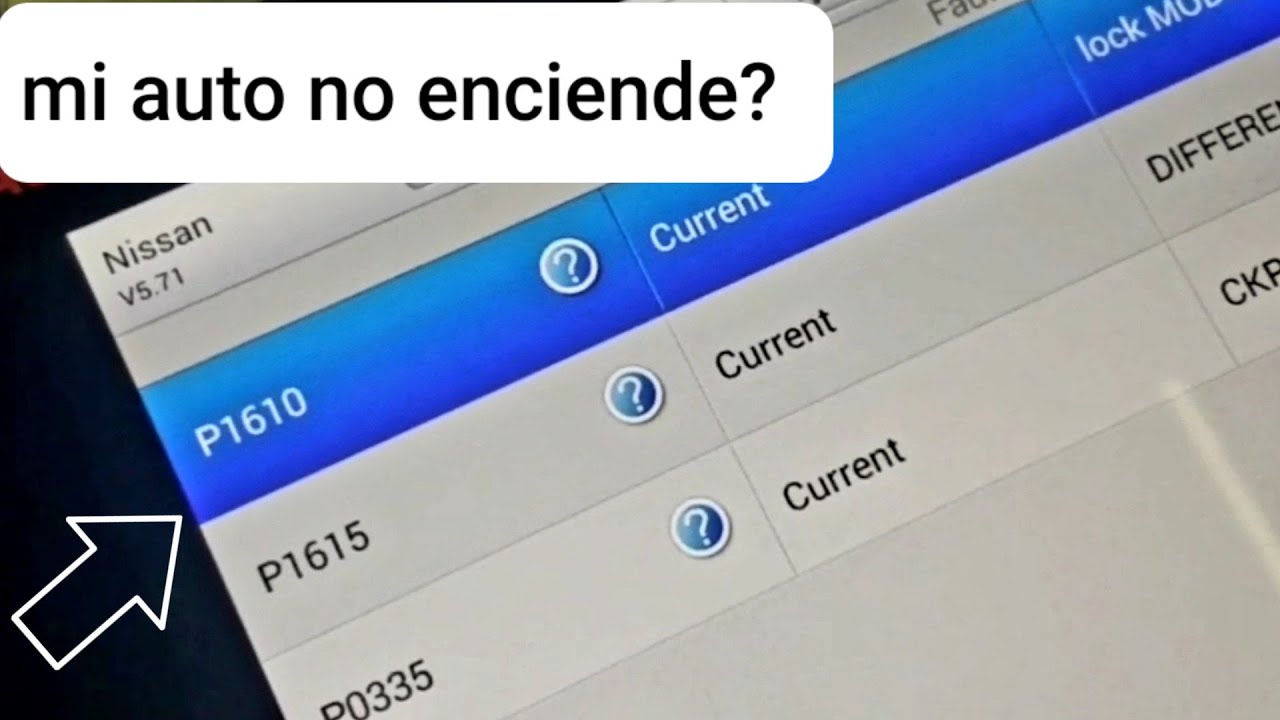 Nissan codigo p1610 mi carro no enciende - lock mode limp mode - YouTube