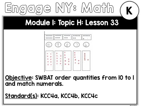 Engage NY: Kindergarten: Module 1: Lesson 33 - YouTube