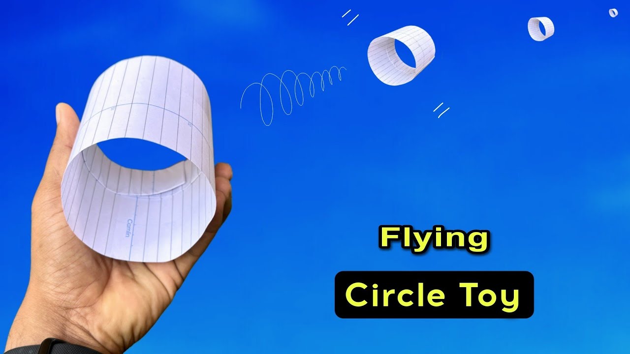 new paper flying circle plane, how to make new circle helicopter, best ...