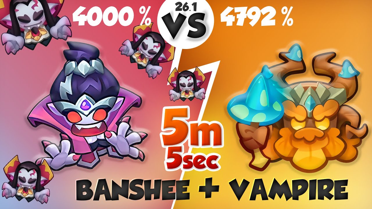 BANSHEE + VAMPIRE Bite Hard This WEEK! 5 min 5 sec | PVP Rush Royale ...