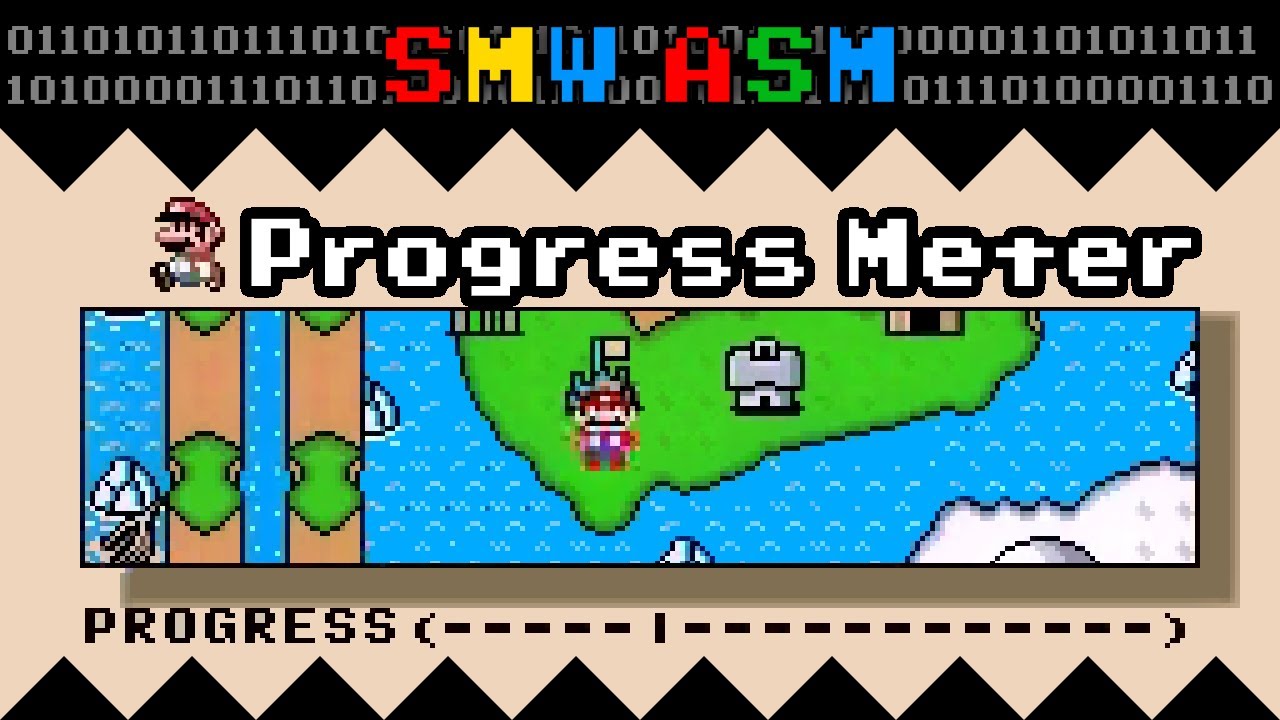 SMW ASM - Progress meter on overworld border - YouTube