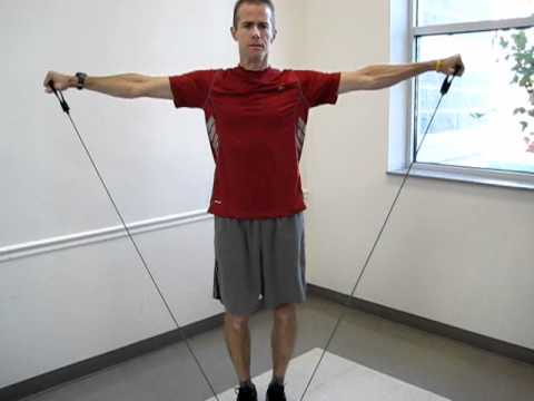 How to do a Resistance Band Lateral Raise exercise with Bolingbrook ...