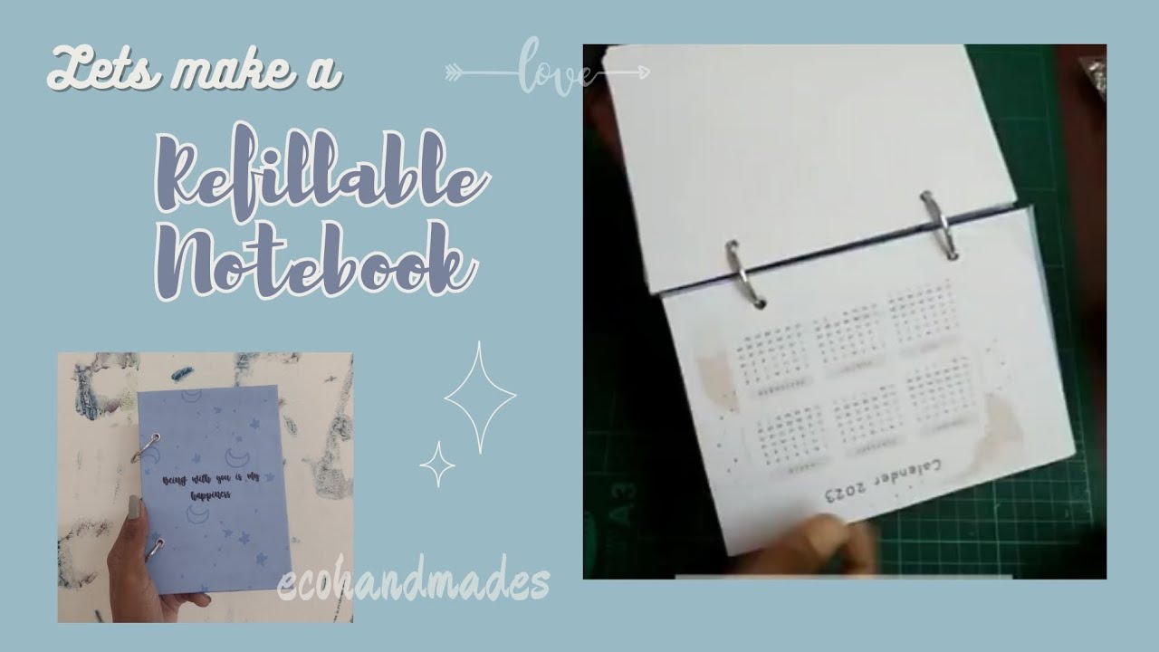 Making Refillable Notebooks | Book binding | Sustainable Books |Mini ...