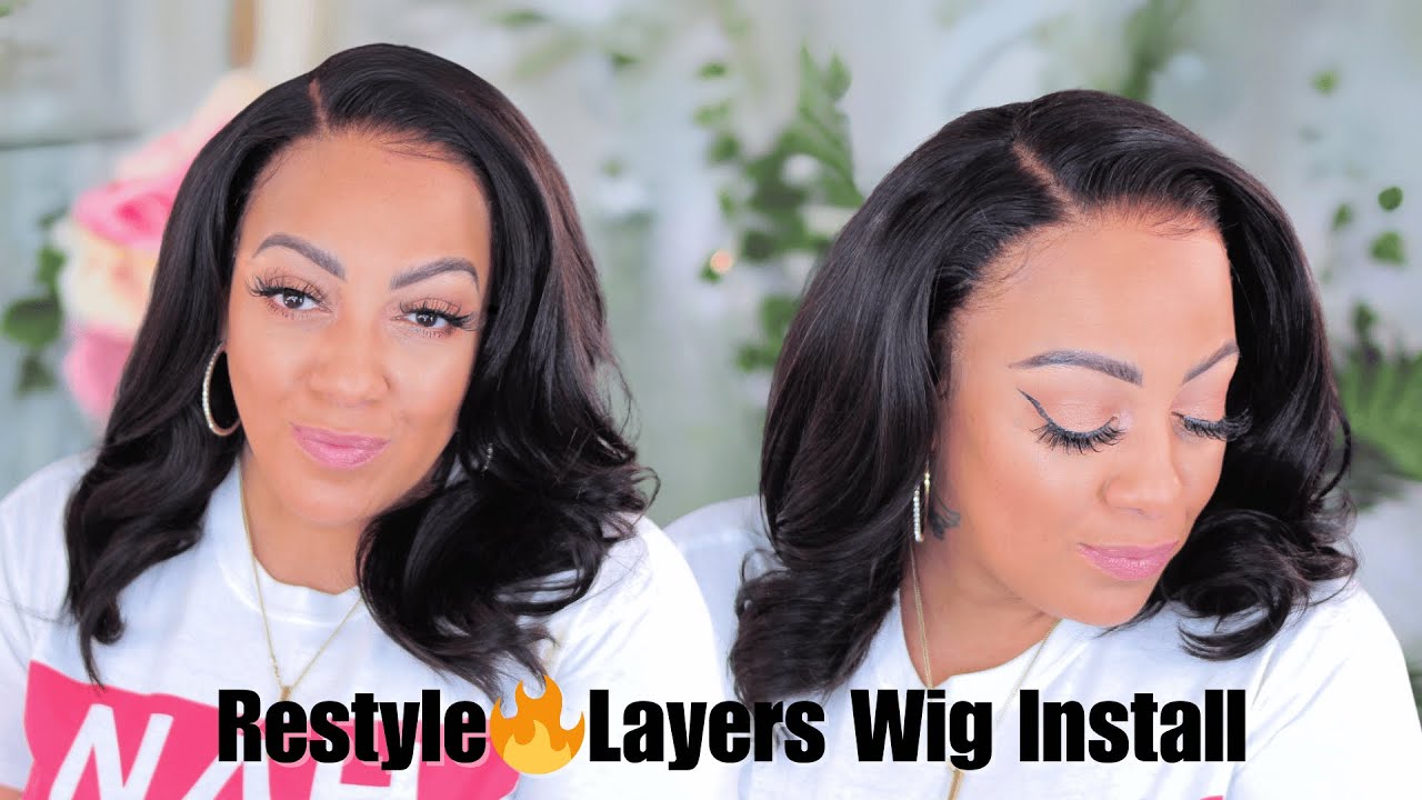 How to Curl a Straight Layered Wig👀|Beginner-Friendly Wig Styling!Easy Glueless Install ...