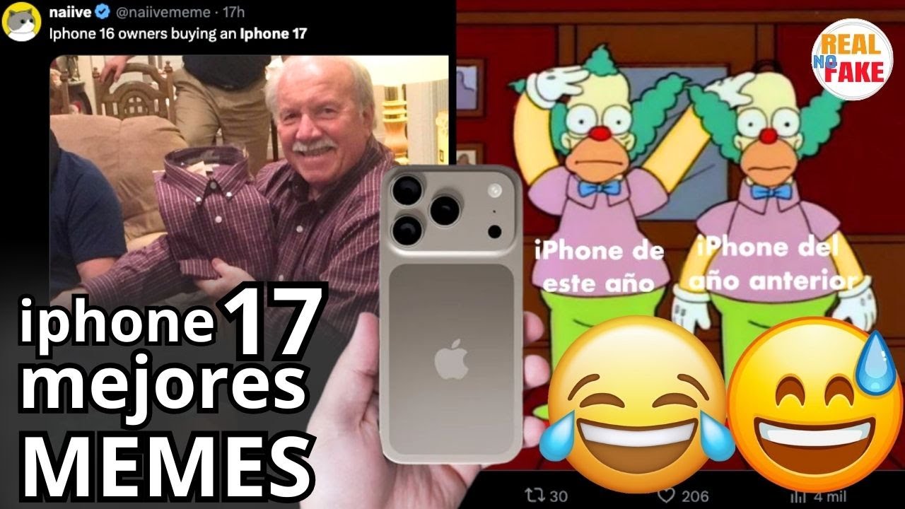 Apple lanza su nuevo iPhone 17 y le hacen MEMES #humor #noticias - YouTube