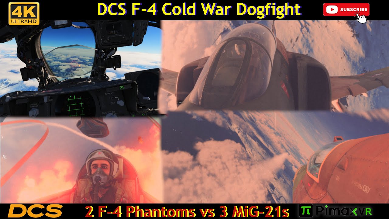 DCS F-4 Cold War Dogfight: 2 F-4 Phantoms vs 3 MiG-21s - YouTube