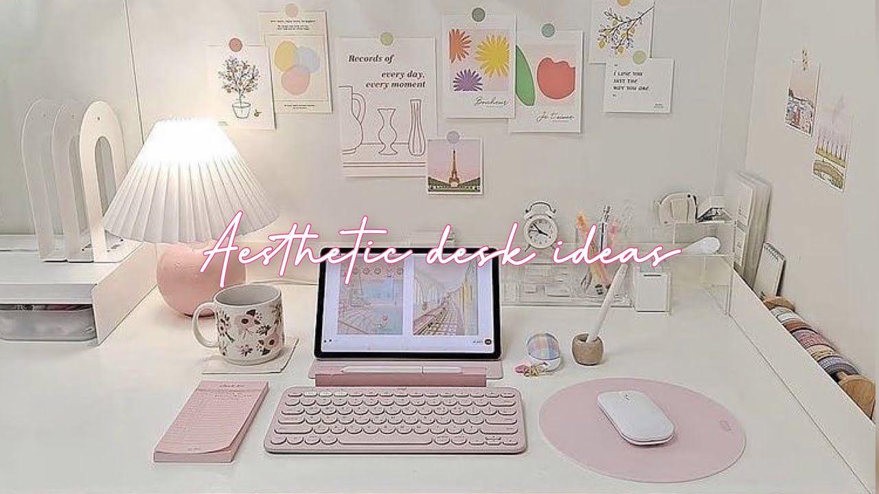 Aesthetic Desk Ideas For Your Workspace ‘ pink aesthetic - YouTube
