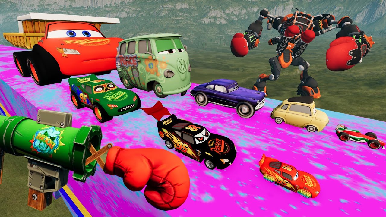 Big & Small Cars McQueen, McQueen Zombie, Mater, King vs Robots boxers ...