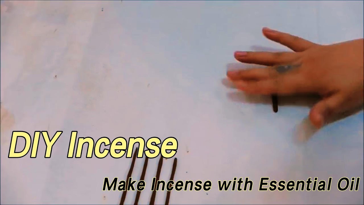 How to Make Incense Sticks with Essential Oils: DIY Your Incense - YouTube