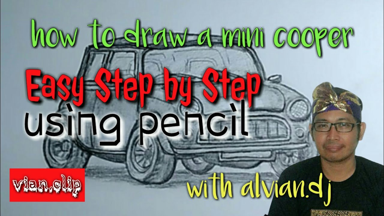 Old Car Drawing - How to Draw a Mini Cooper - YouTube