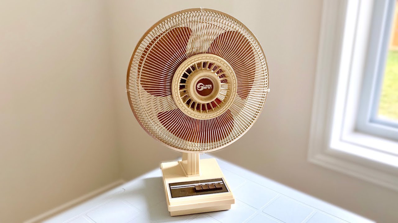 1980s Super 12” Oscillating Fan w/ Brown Blades - YouTube